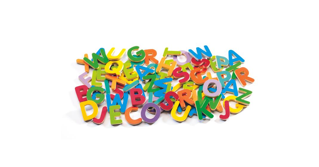 Mágneses betűkészlet - Színes nagybetűk - 83 small letters - ABC ...