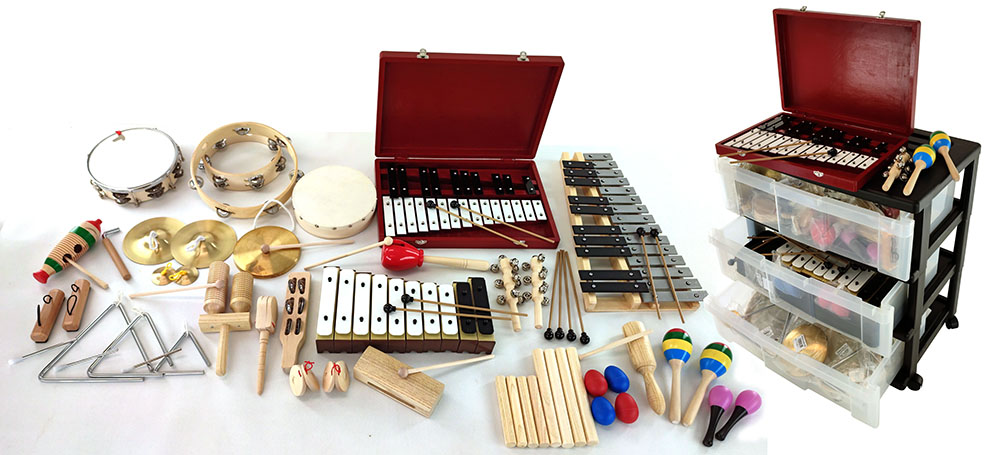 Hangszer alapfelszerelés fiókos tároló elemben - Hangszerkészletek ...